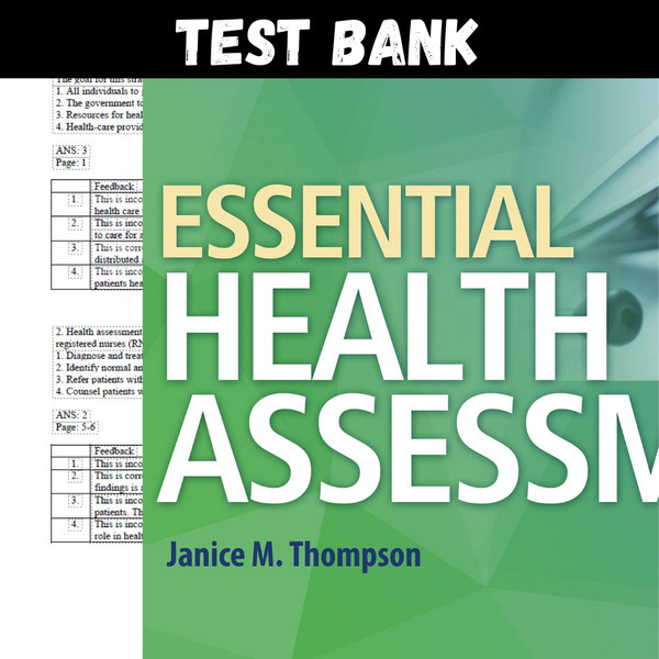 Latest 2023 Essential Health Assessment, 1st edition Thompso | Inspire ...