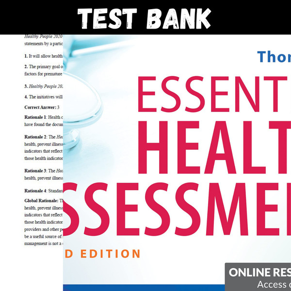 Latest 2023 Essential Health Assessment 2nd Edition Thompson | Inspire ...