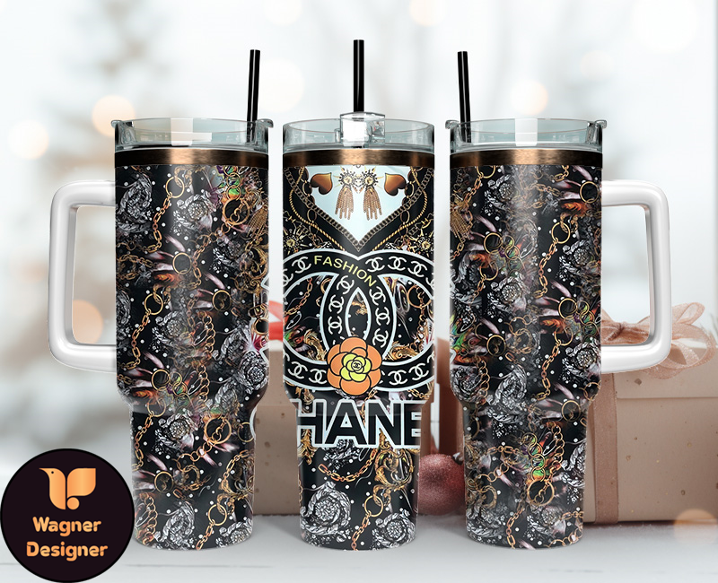Chanel Tumbler Wrap, Chanel Logo, Luxury Tumbler 40oz Tumble | Inspire ...