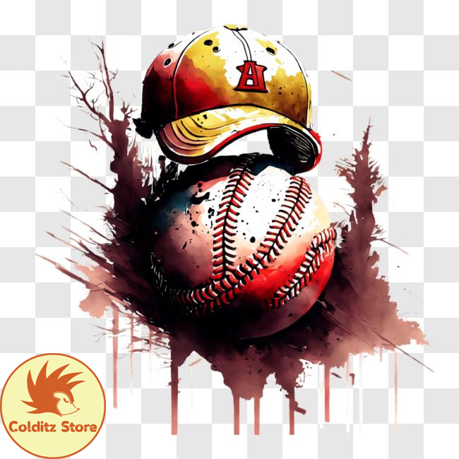 Dirty and Worn Baseball with Cap and Unknown Logo PNG33 Desi | Inspire ...