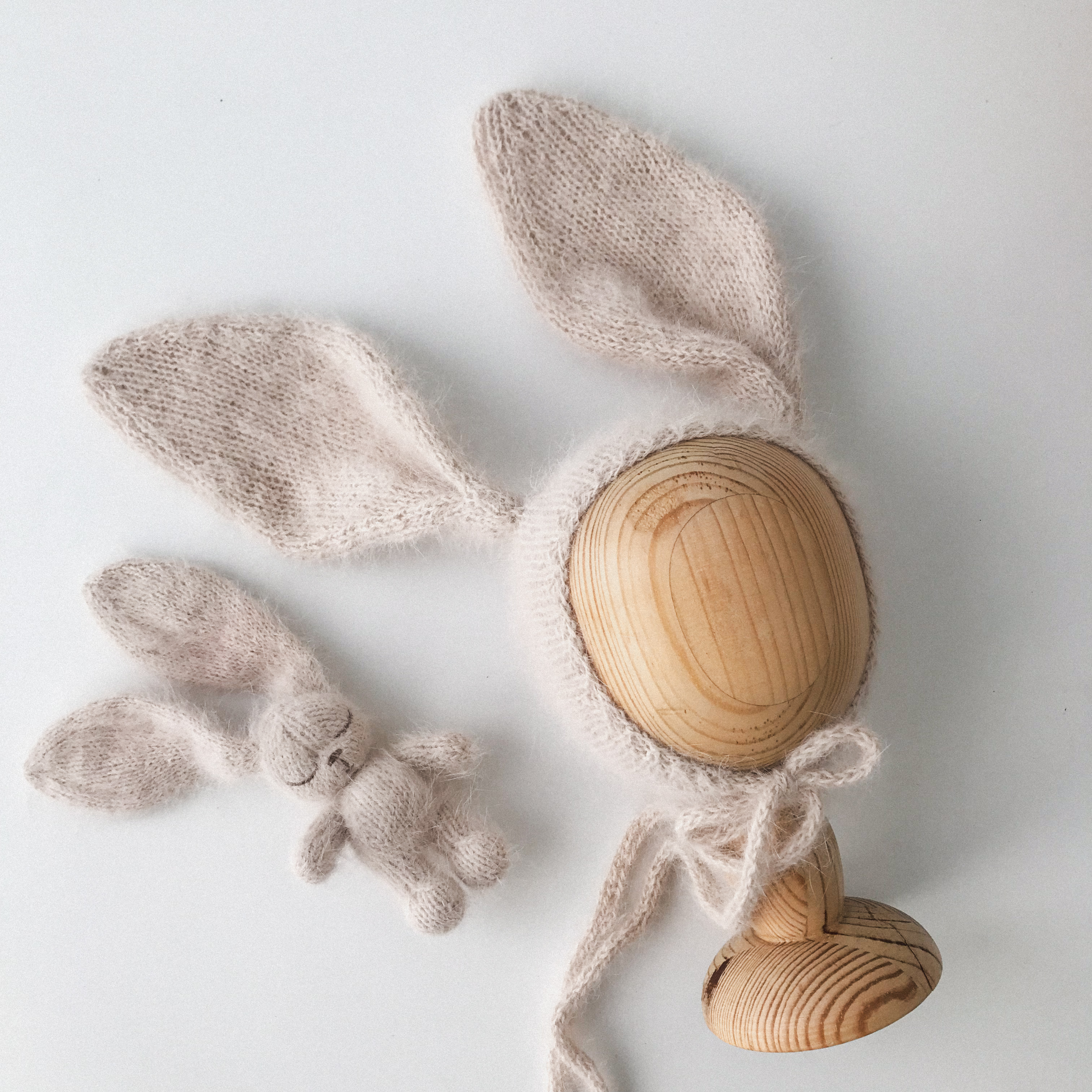 Newborn props bunny set toy and bonnet with long ears | Inspire Uplift