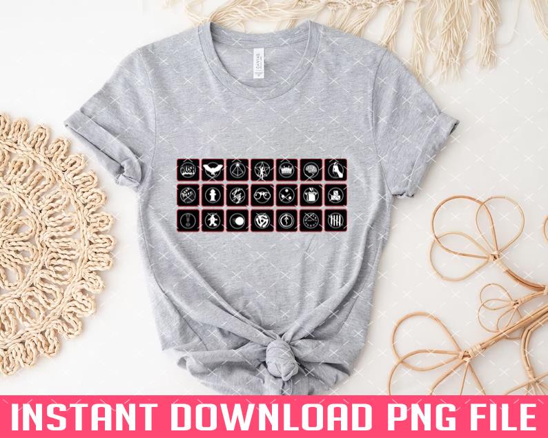 Rush Icons For All Albums PNG files for sublimation | Inspire Uplift