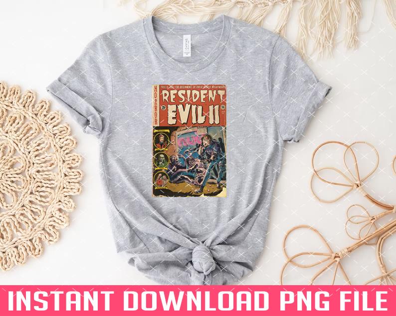Resident Evil 2 fan art Comic book cover PNG files for subli | Inspire ...