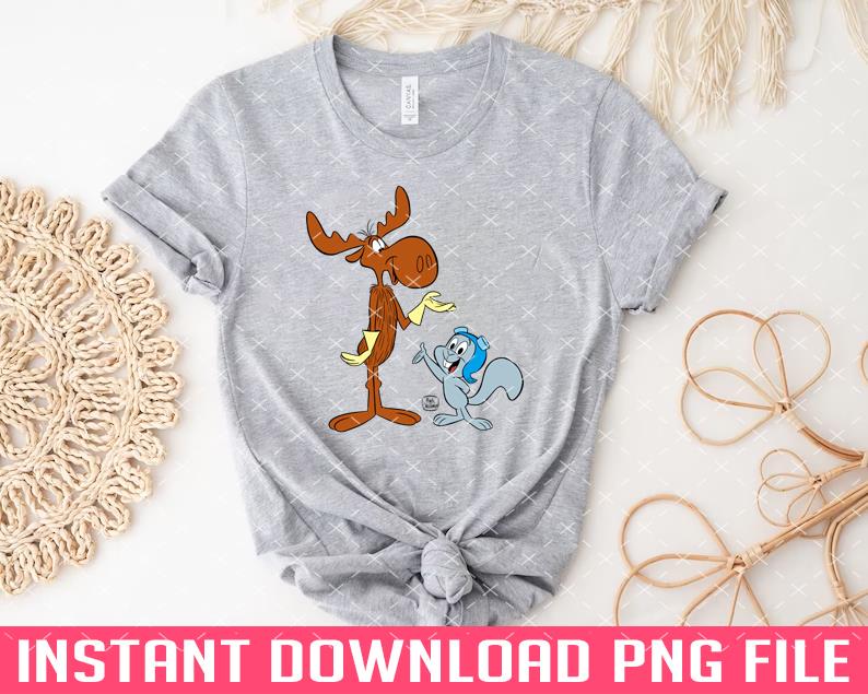 ROCKY AND BULLWINKLE PNG files for sublimation | Inspire Uplift