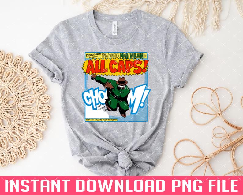 mf doom all caps PNG files for sublimation | Inspire Uplift