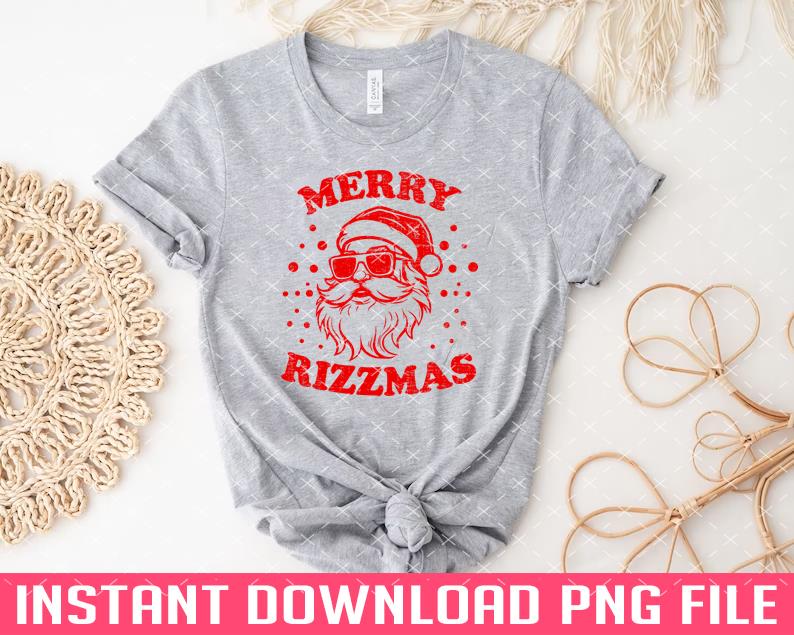 Merry Rizzmas PNG files for sublimation | Inspire Uplift