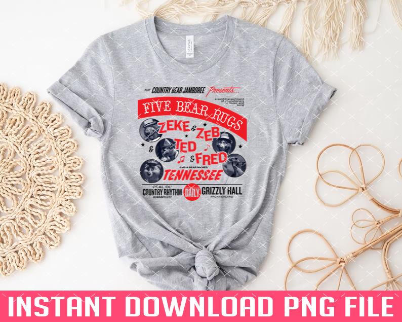 Five Bear Rugs PNG files for sublimation | Inspire Uplift