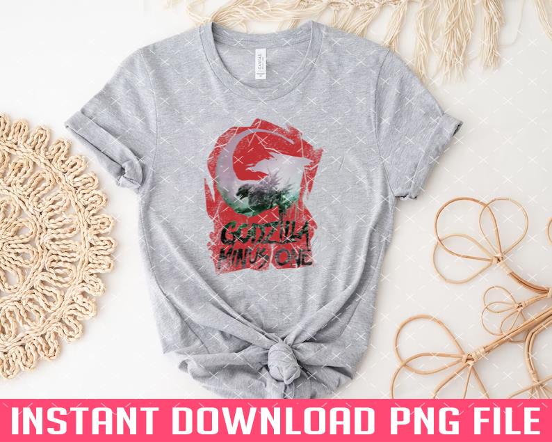 Godzilla minus one vintage PNG files for sublimation | Inspire Uplift