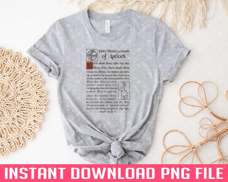 Holy Hand Grenade Script PNG files for sublimation | Inspire Uplift