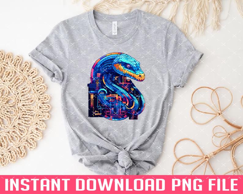 Cyber Snake Techno Viper of a Digital Realm PNG files for su | Inspire ...