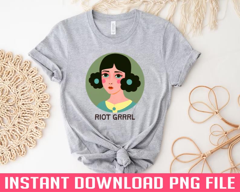 Riot Grrrl Original Fan Tribute Design PNG Download | Inspire Uplift