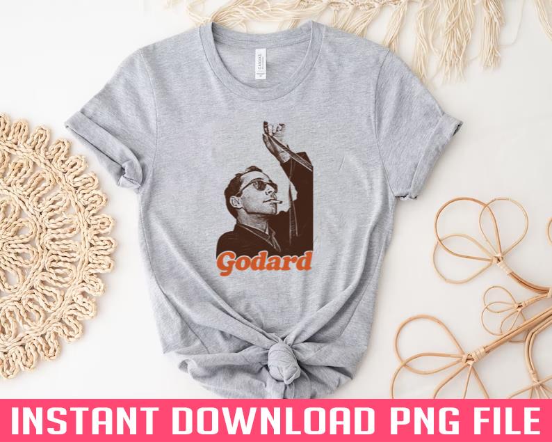 JeanLuc Godard Retro Fan Art PNG Download | Inspire Uplift