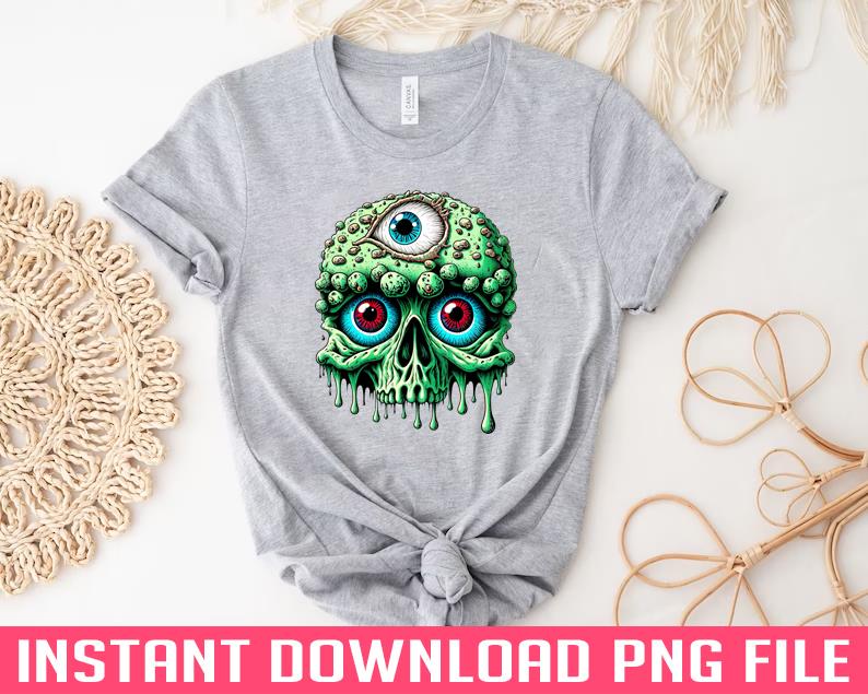 Zombie Gore Brain Skull 3 PNG Download, Instant Download | Inspire Uplift