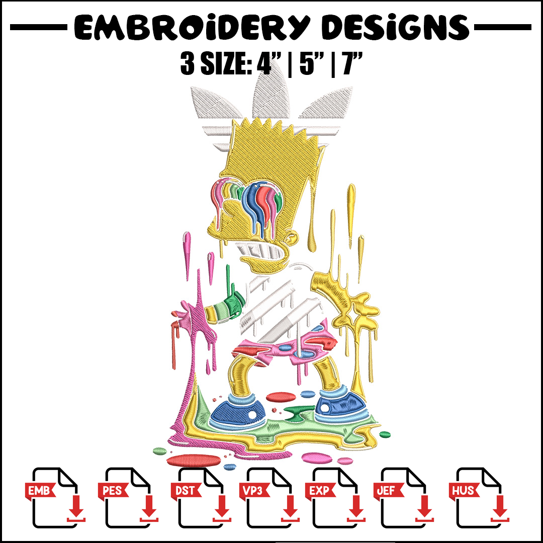 Bart simpson Embroidery Design, Simpson Embroidery, Embroide | Inspire ...