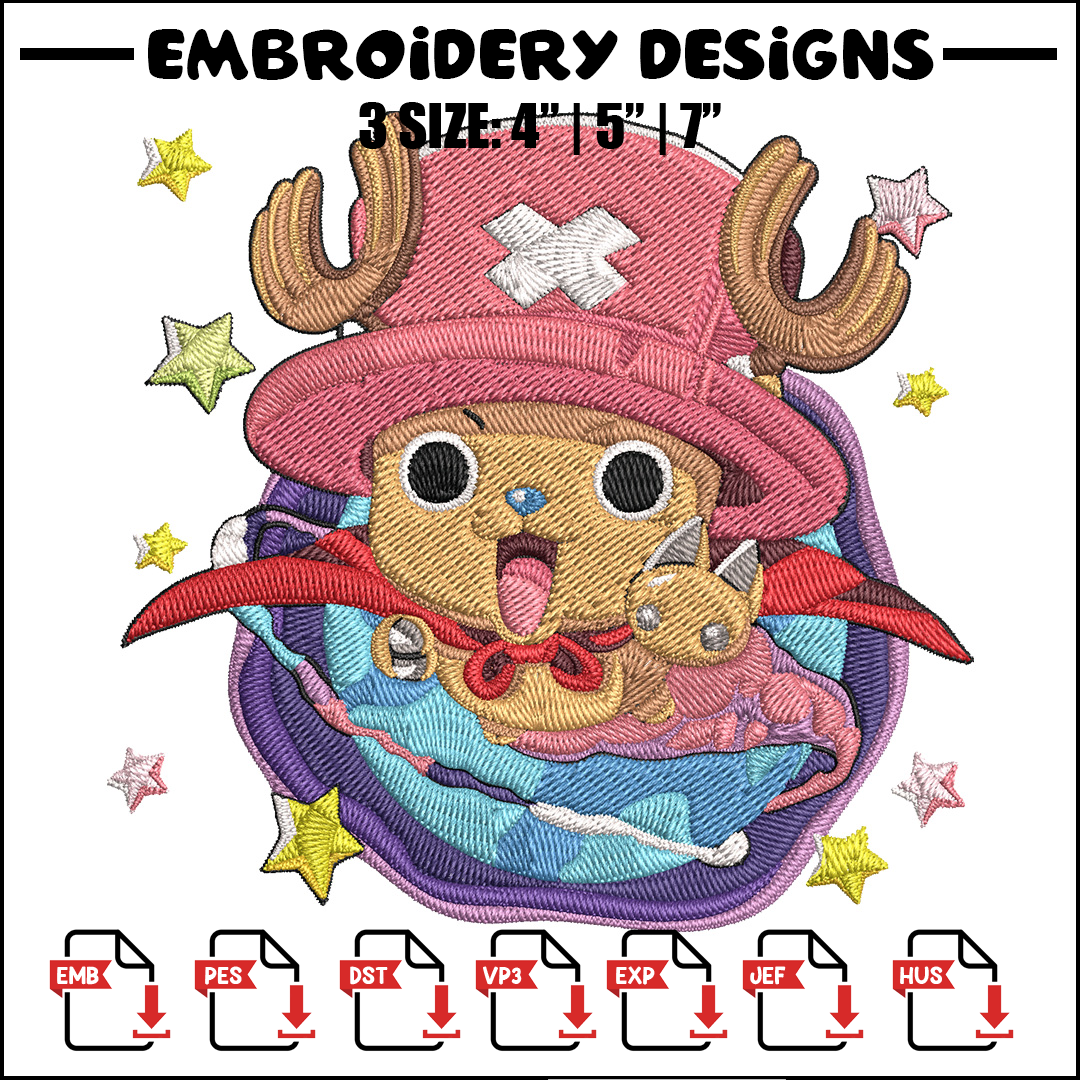 Chopper cute Embroidery Design,One piece Embroidery, Embroid - Inspire ...