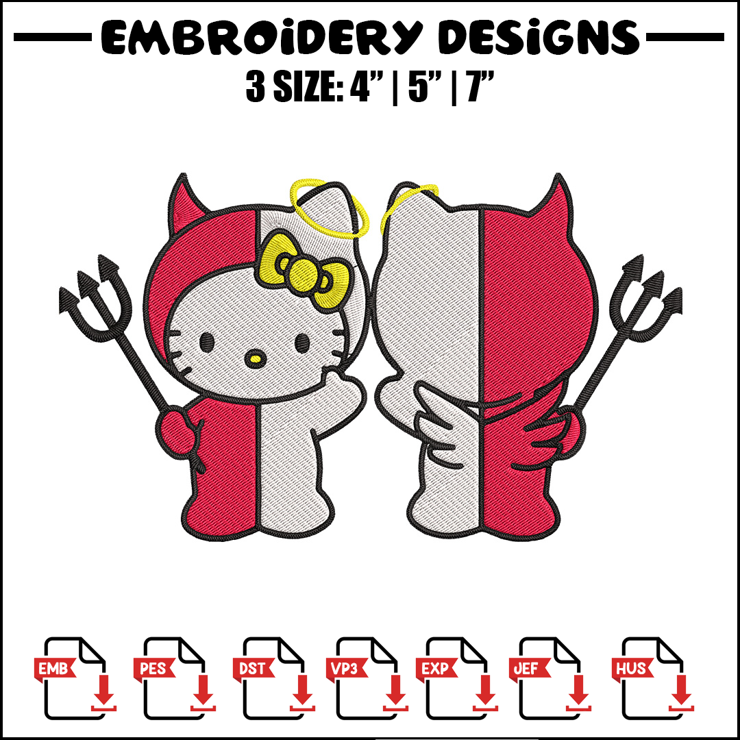 Hello kitty demon Embroidery Design,Hello kitty Embroidery,E - Inspire ...