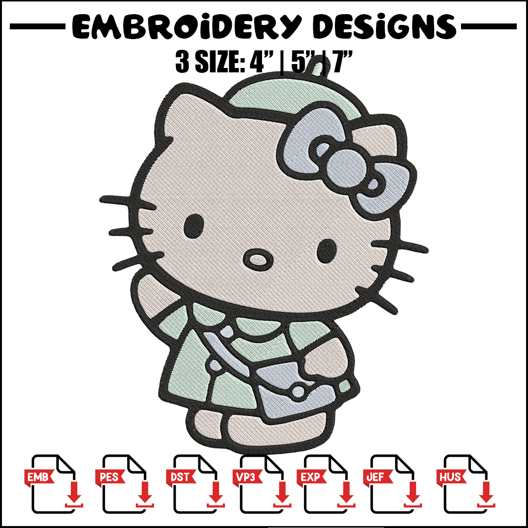 Hello Kitty girl Embroidery Design, Hello kitty Embroidery, | Inspire ...