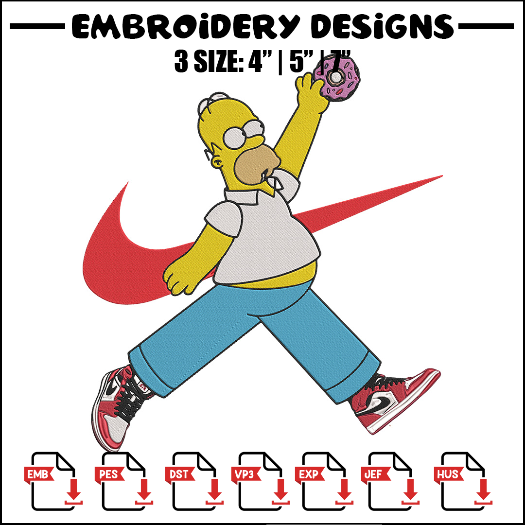 Homer Simpson Embroidery Design, Simpson Embroidery, Embroid | Inspire ...