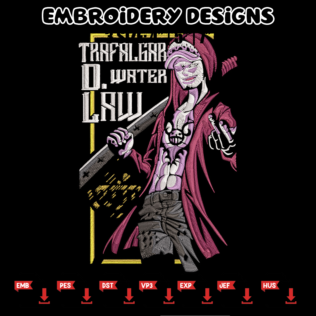 Law poster Embroidery Design, One piece Embroidery, Embroide | Inspire ...