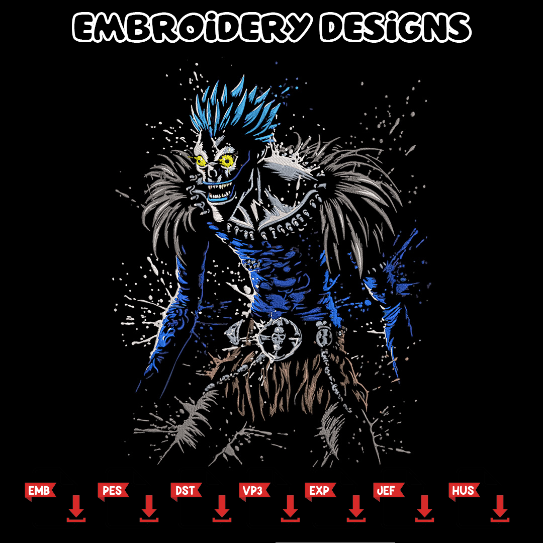 Ryuk Embroidery Design, Death note Embroidery, Embroidery Fi | Inspire ...