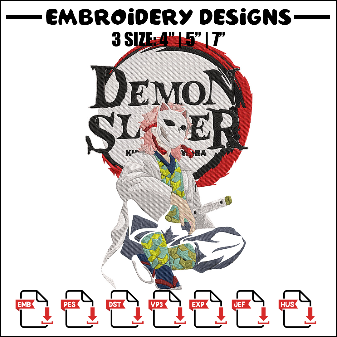 Sabito Poster Embroidery Design, Demon slayer Embroidery, Em - Inspire ...