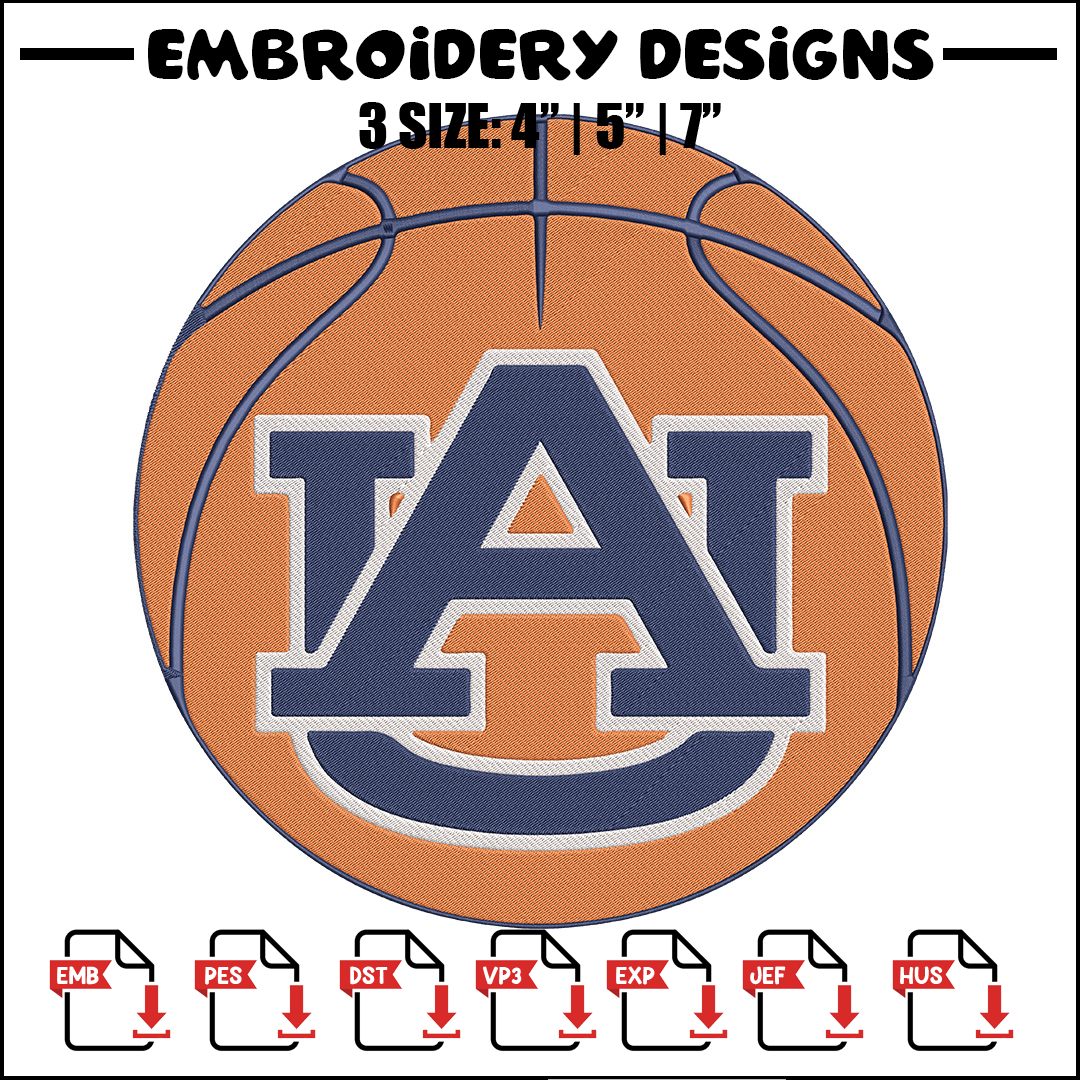 Auburn University logo embroidery design, NCAA embroidery, S | Inspire ...