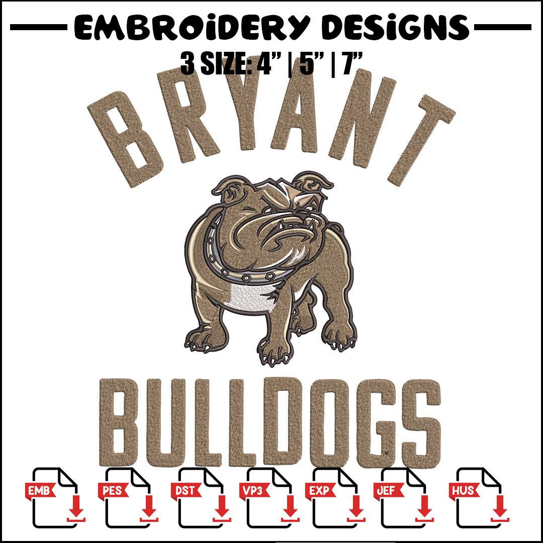 Bryant Bulldogs logo embroidery design,NCAA embroidery, Spor | Inspire ...