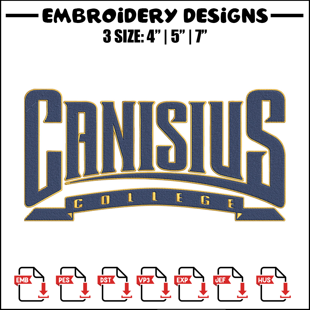 Canisius College logo embroidery design, NCAA embroidery, Em | Inspire ...