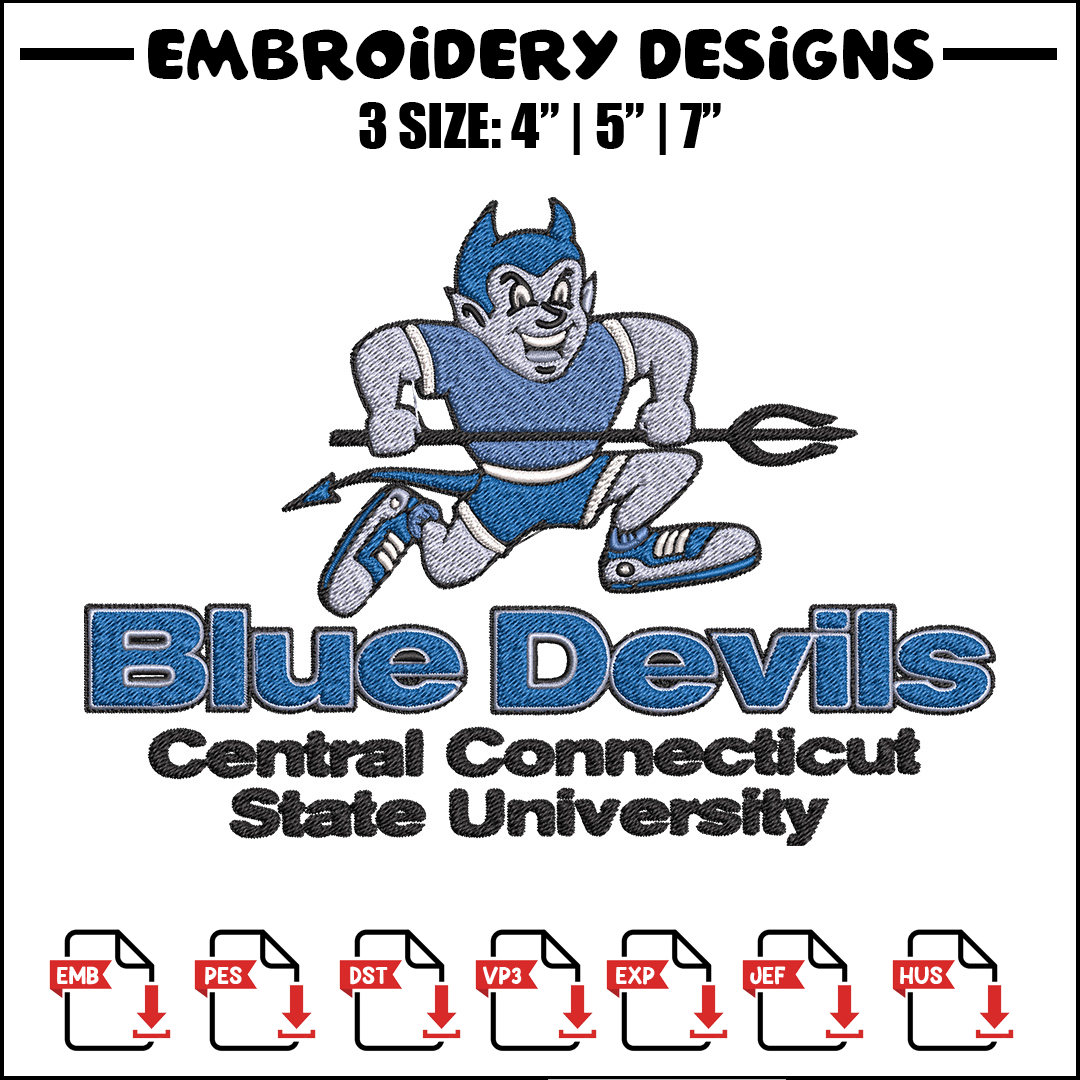 Central Connecticut logo embroidery design, College embroide | Inspire ...