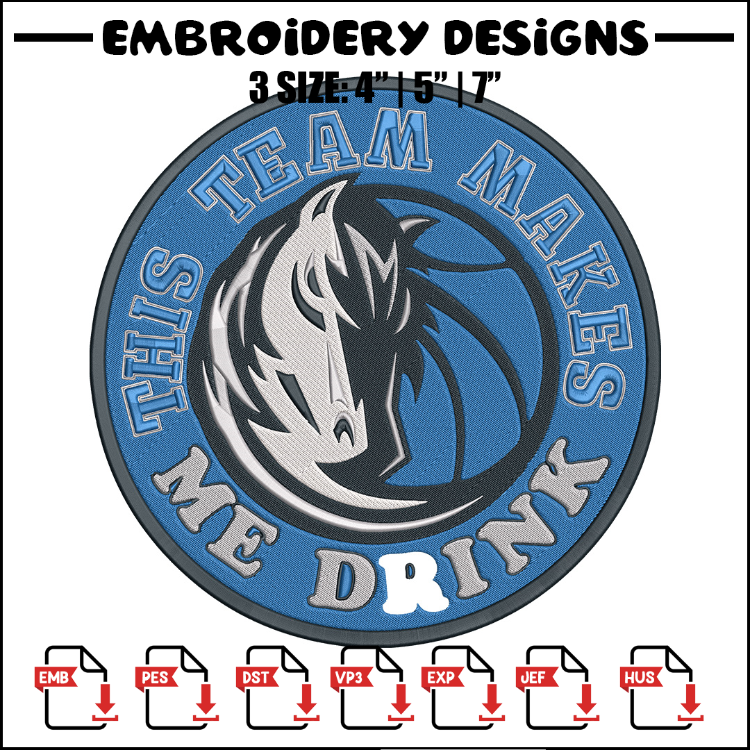 Dallas Mavericks logo embroidery design, NBA embroidery,Spor | Inspire ...