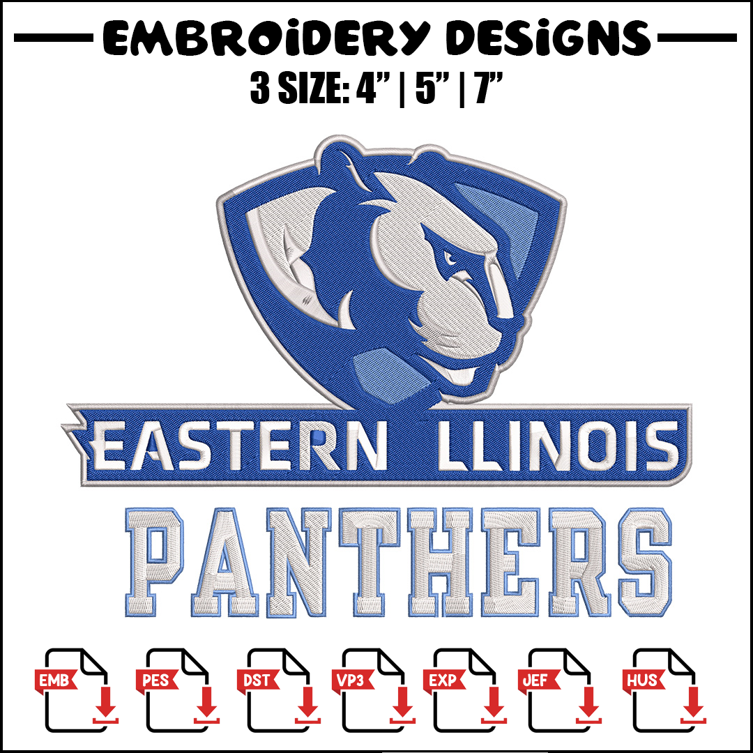 Eastern Illinois logo embroidery design, NCAA embroidery, Sp | Inspire ...