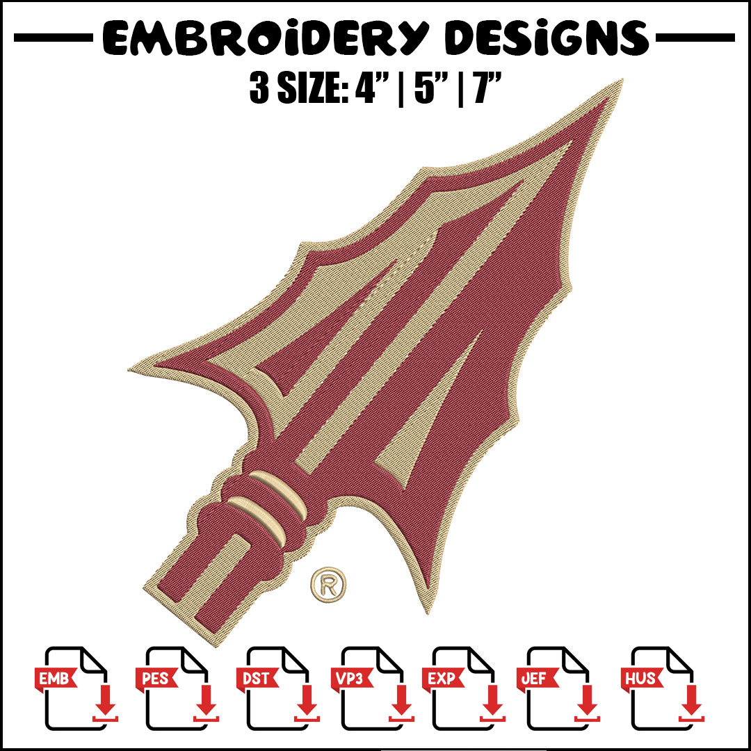 Florida State logo embroidery design, Sport embroidery, logo | Inspire ...
