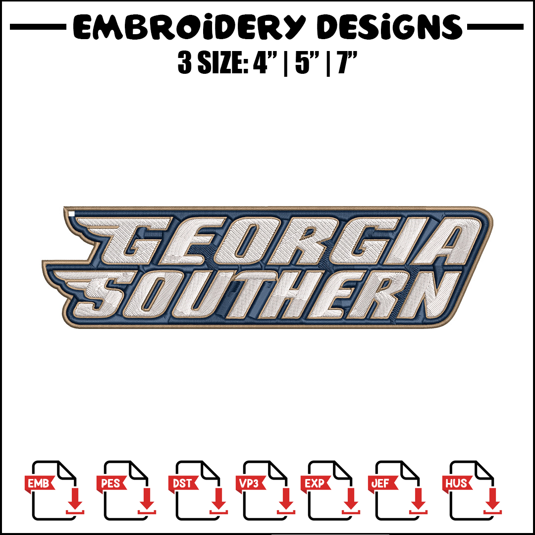 Georgia Southern logo embroidery design, NCAA embroidery, Sp | Inspire ...