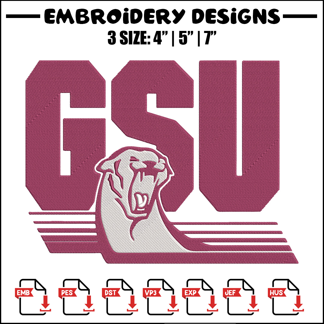 Georgia State logo embroidery design, NCAA embroidery, Sport | Inspire ...