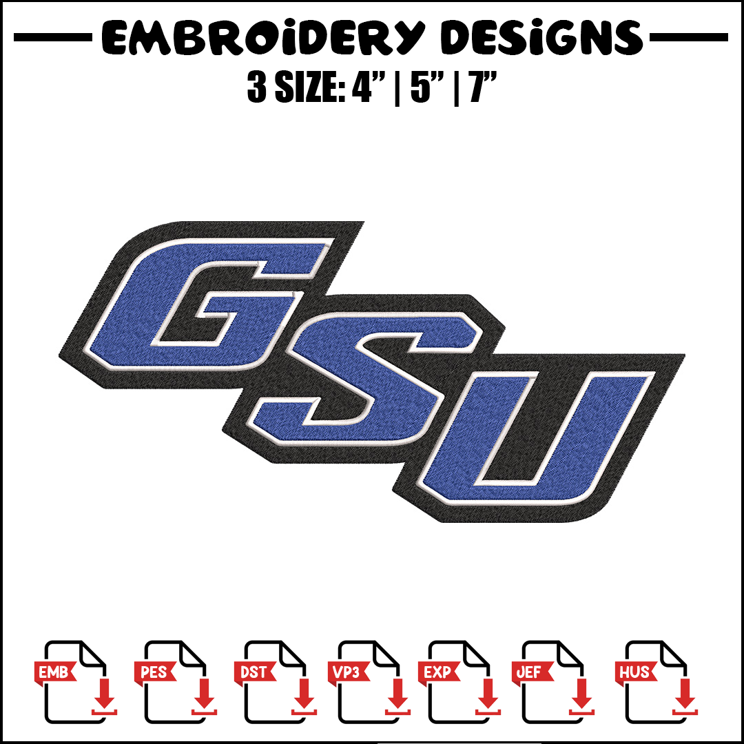 Georgia State logo embroidery design,NCAA embroidery, Embroi | Inspire ...