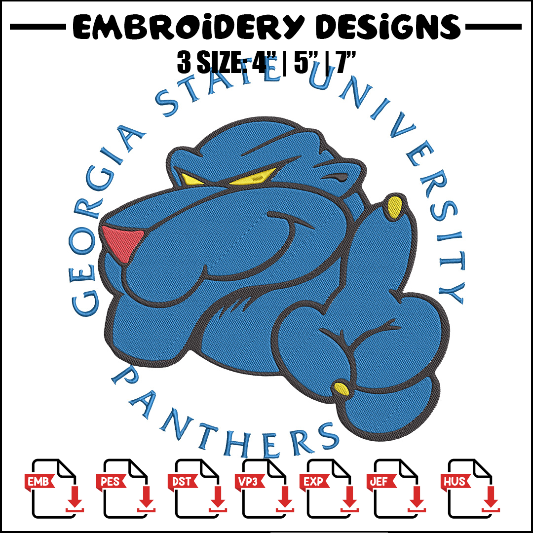 Georgia State mascot embroidery design, NCAA embroidery,Spor | Inspire ...