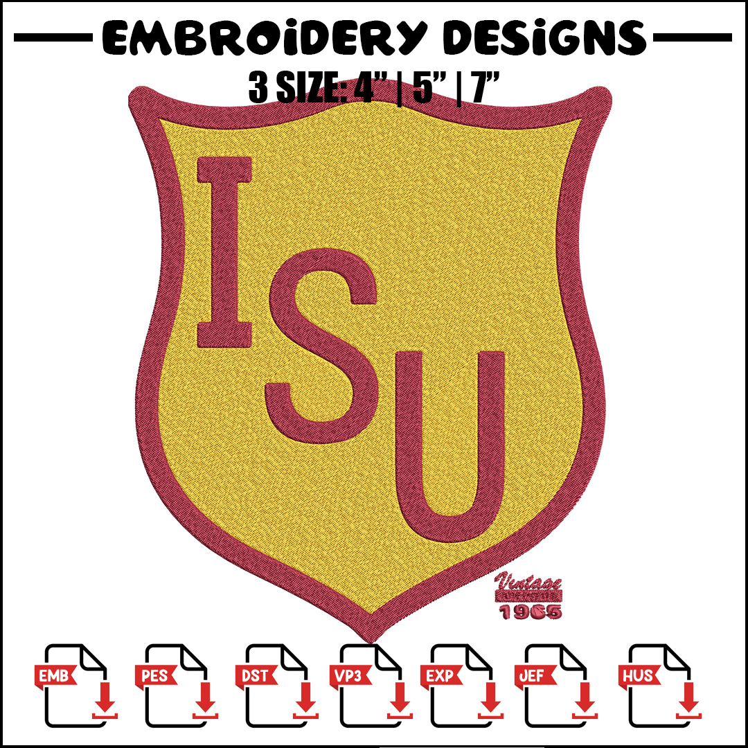 Iowa State logo embroidery design,NCAA embroidery, Sport emb | Inspire ...