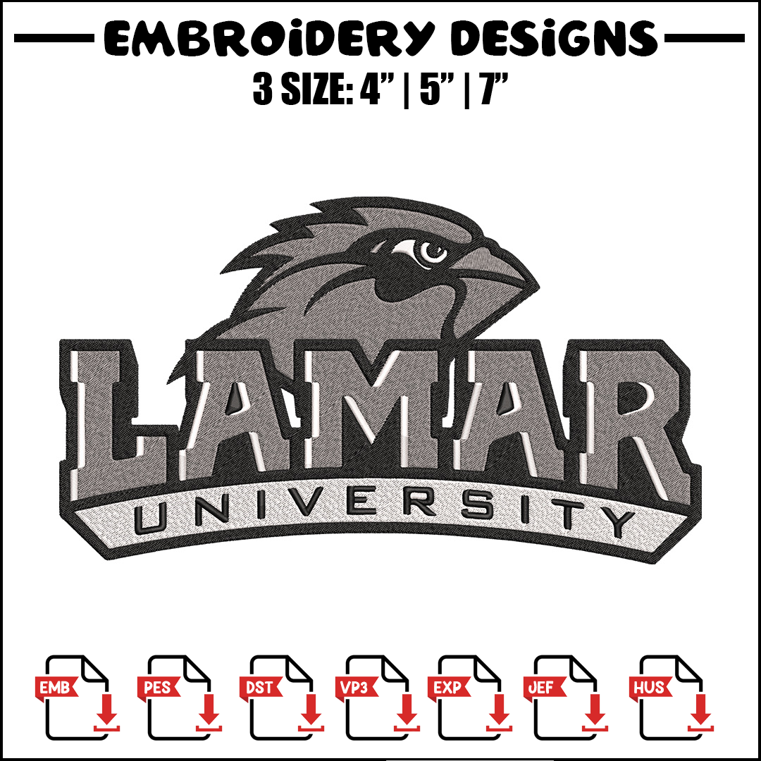 Lamar University Logo embroidery design, NCAA embroidery,Spo | Inspire ...