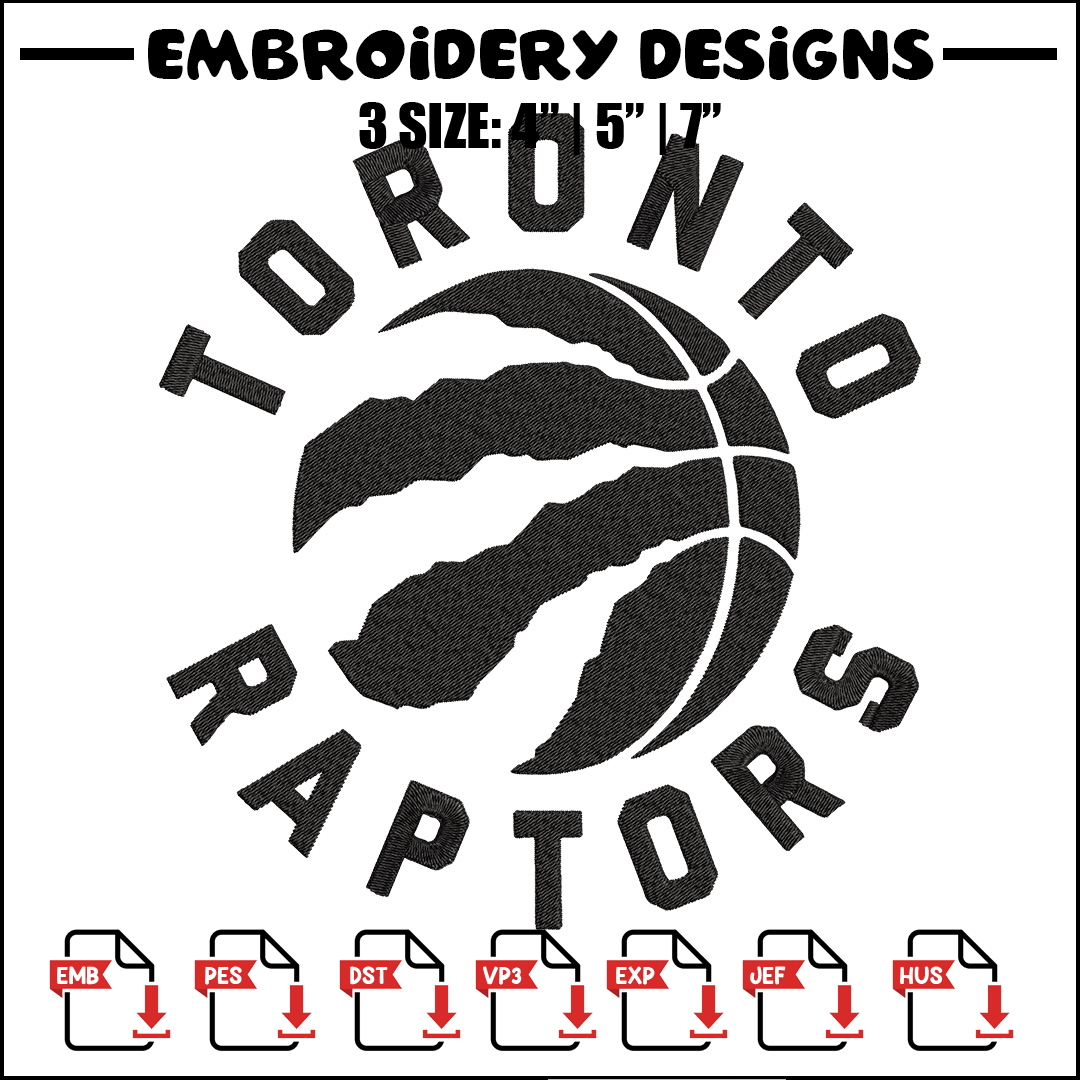 Toronto Raptors logo embroidery design, NBA embroidery, Spor - Inspire ...
