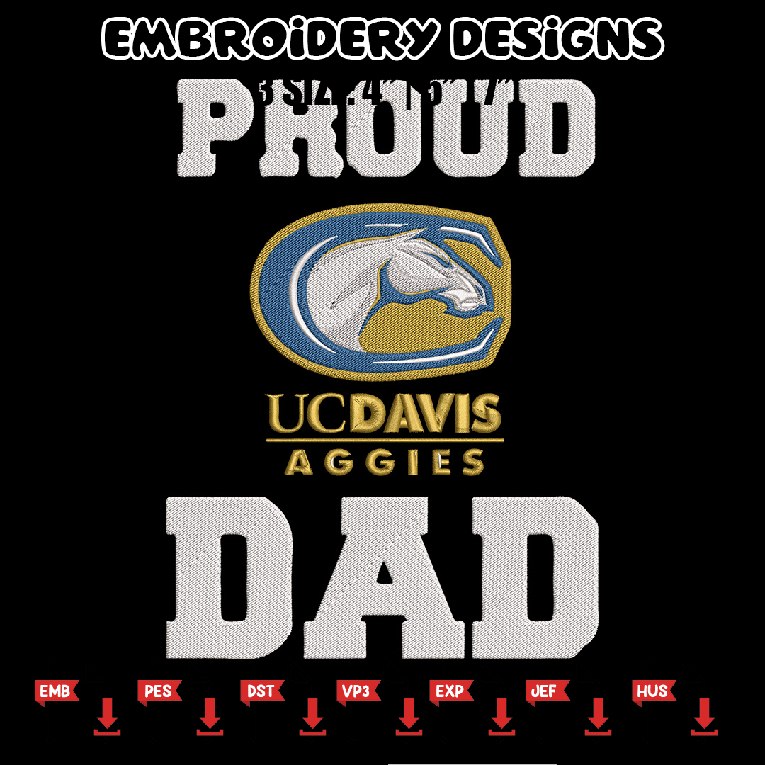 UC Davis poster embroidery design,NCAA embroidery,Sport embr | Inspire ...