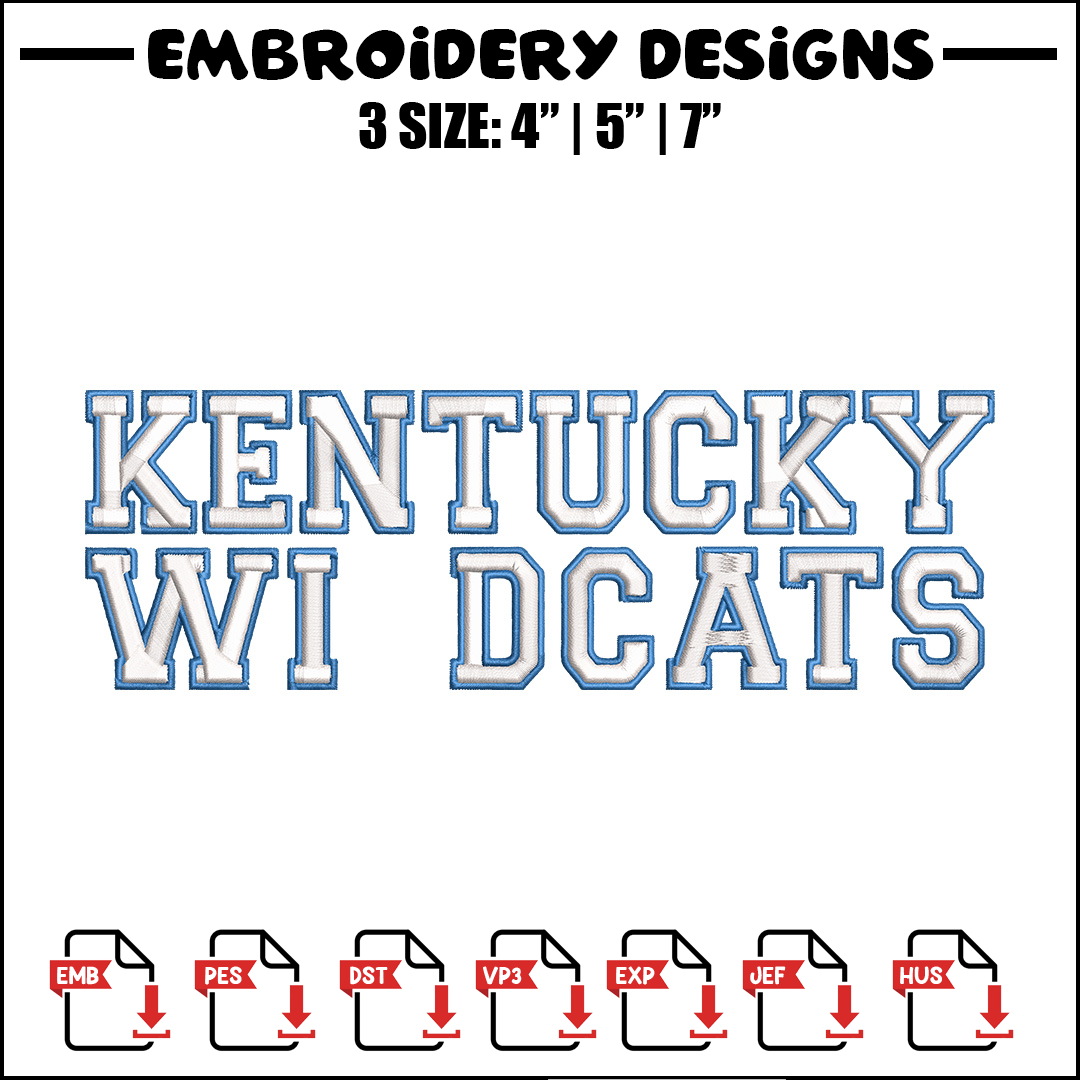 University of Kentucky logo embroidery design, NCAA embroide | Inspire ...