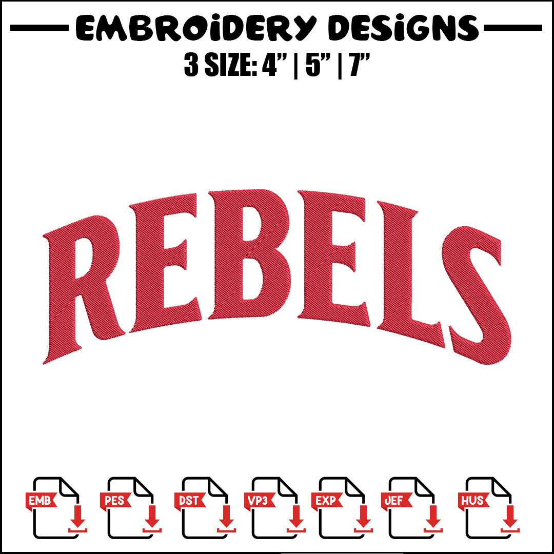 UNLV Rebels logo embroidery design, NCAA embroidery,Sport em | Inspire ...