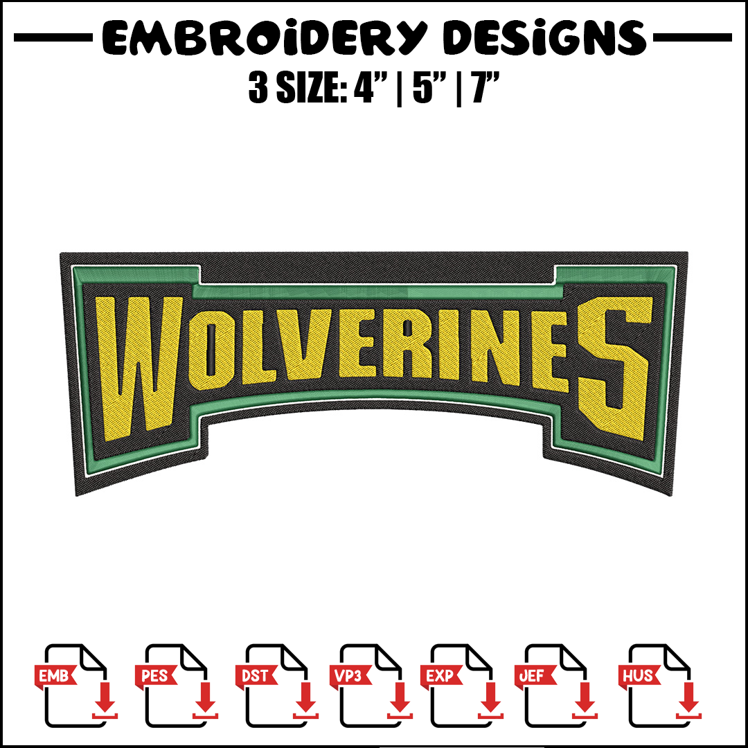 Utah Valley Wolverines logo embroidery design, NCAA embroide - Inspire ...