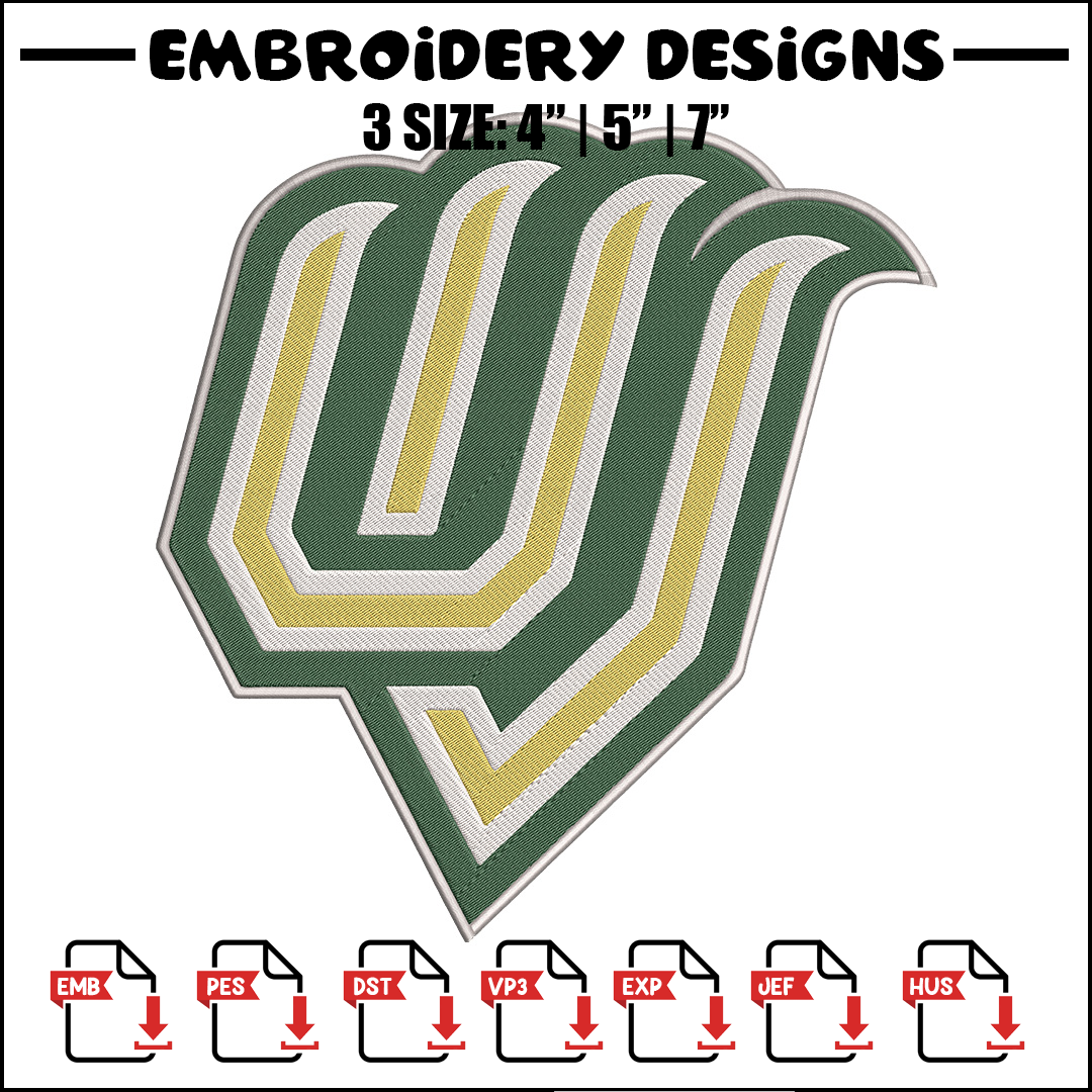 Utah Valley Wolverines logo embroidery design, NCAA embroide | Inspire ...