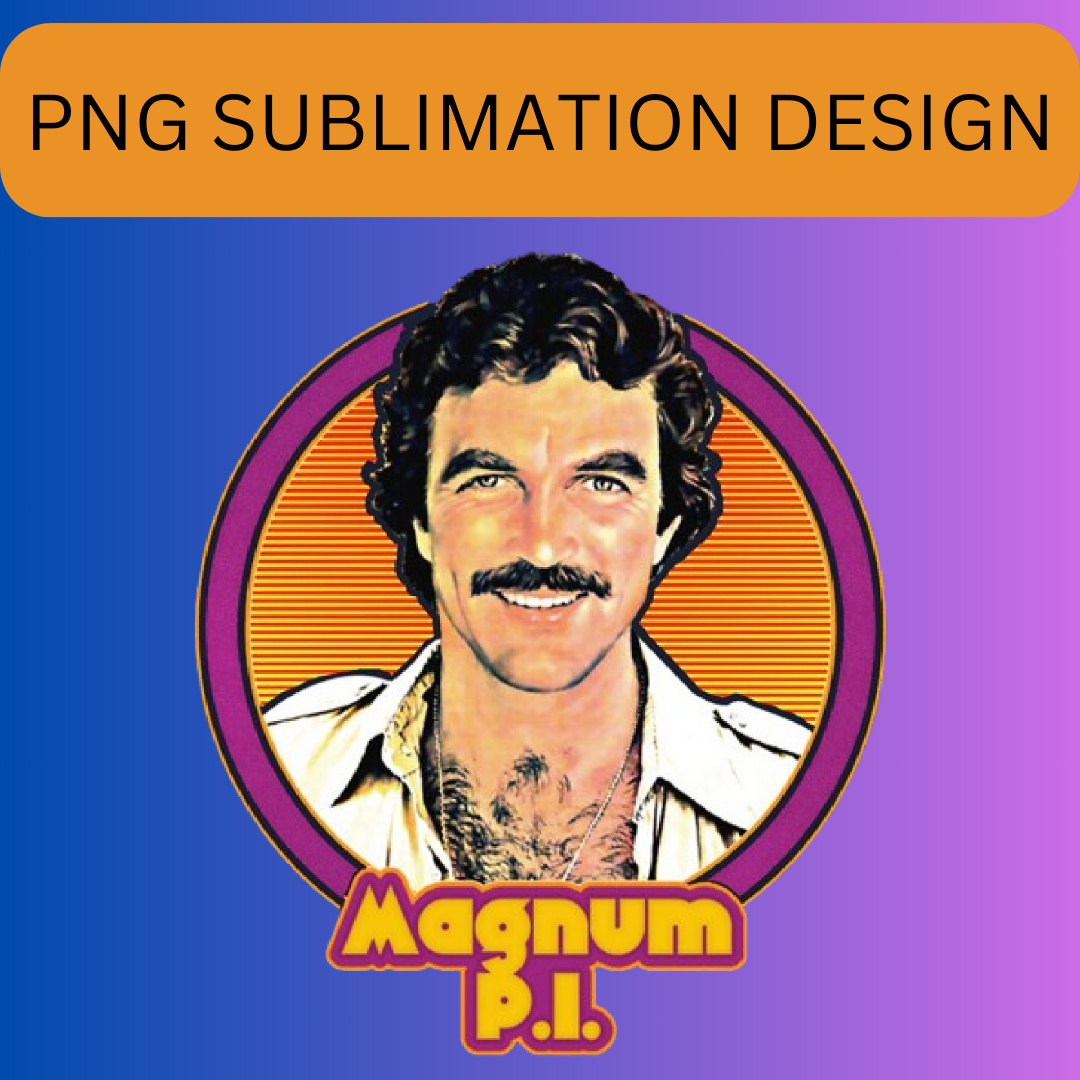 Magnum PI Retro 80s Aesthetic Png Sublimation Design Downloa | Inspire ...