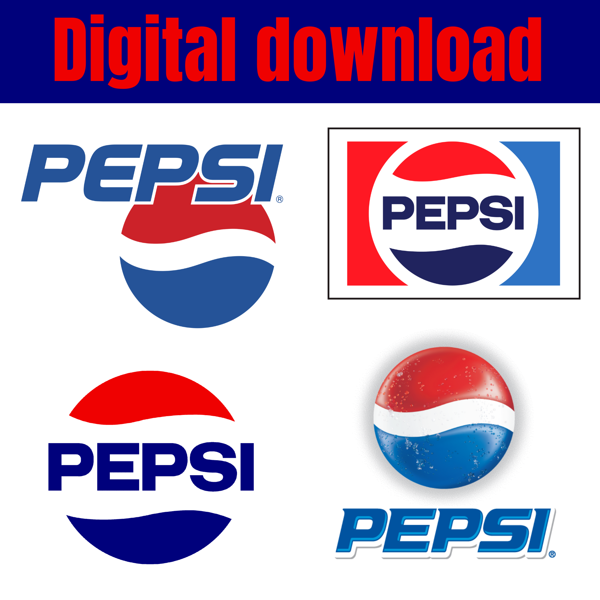 Pepsi Logo PNG. SVG Files I Digital Product I Pepsi logo vec - Inspire ...