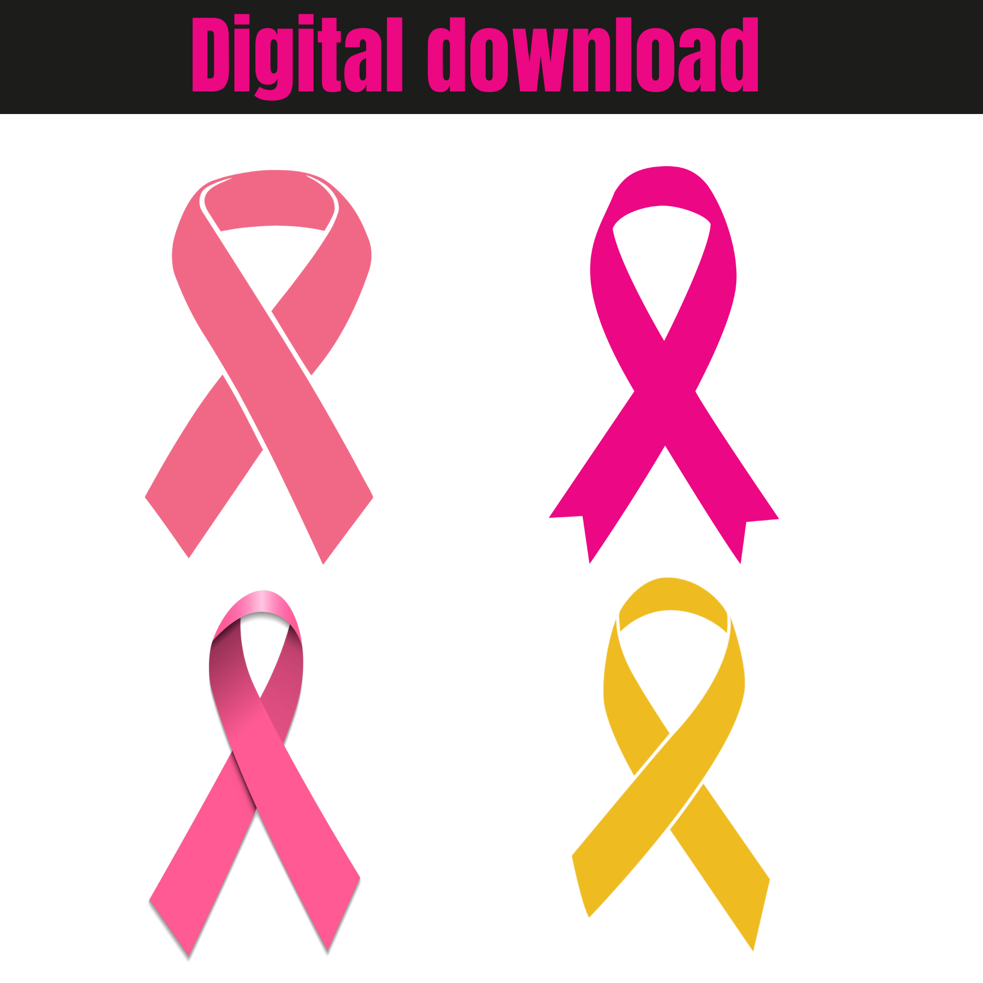 Ribbon Vector, Cancer Ribbon Png, Pink Cancer Ribbon Svg, Br | Inspire ...