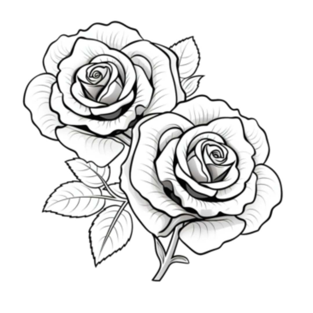 rose outline clipart - Inspire Uplift