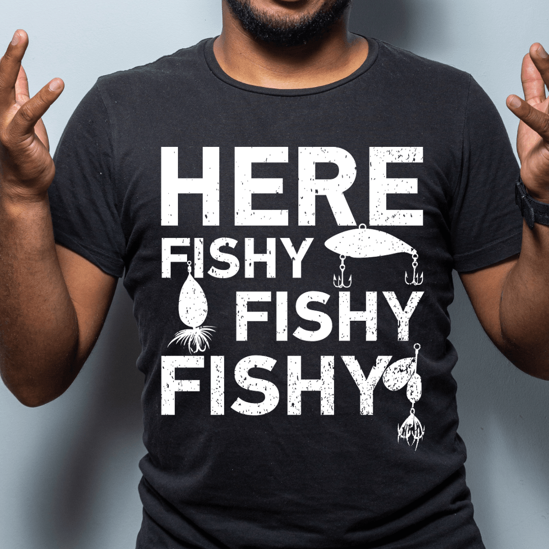 Here Fishy Fishy Fishy PNG, Funny Fish Sayings, Funny Fishin | Inspire Uplift