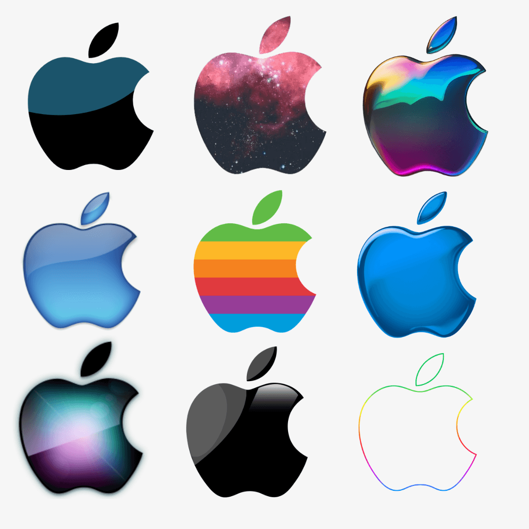 Small Apple logo Png Vinyl Decals Set of 9 Small Stickers fo | Inspire ...